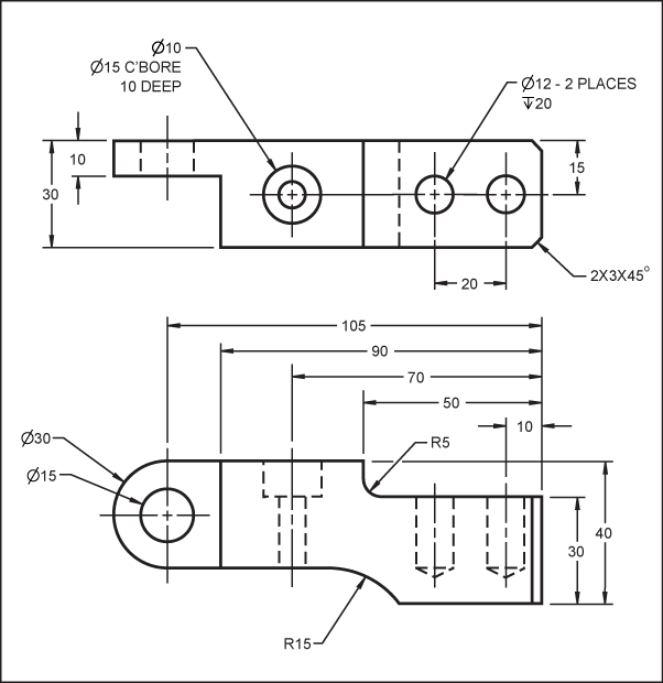Exercise: Dimensioning and locating advanced features